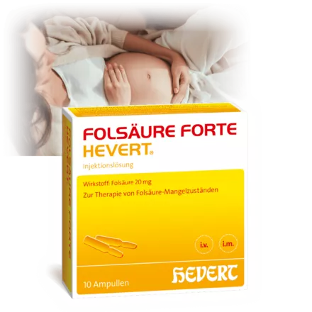 Folsäure forte Hevert bei Folsäuremangel - 10 Ampullen